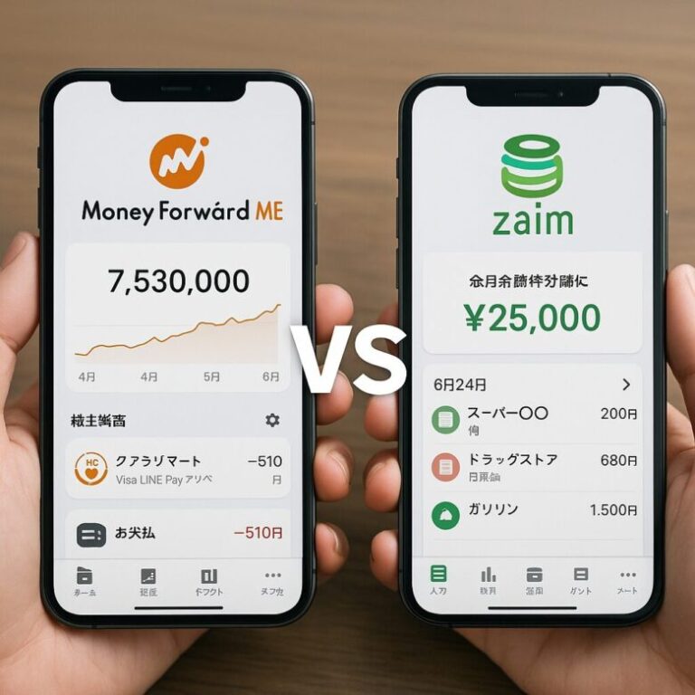 家計簿アプリ徹底比較2025！マネーフォワード vs Zaim完全ガイド | お金らいふ